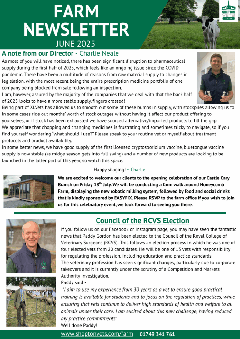 June 2025 Farm Newsletter | sheptonvets : sheptonvets