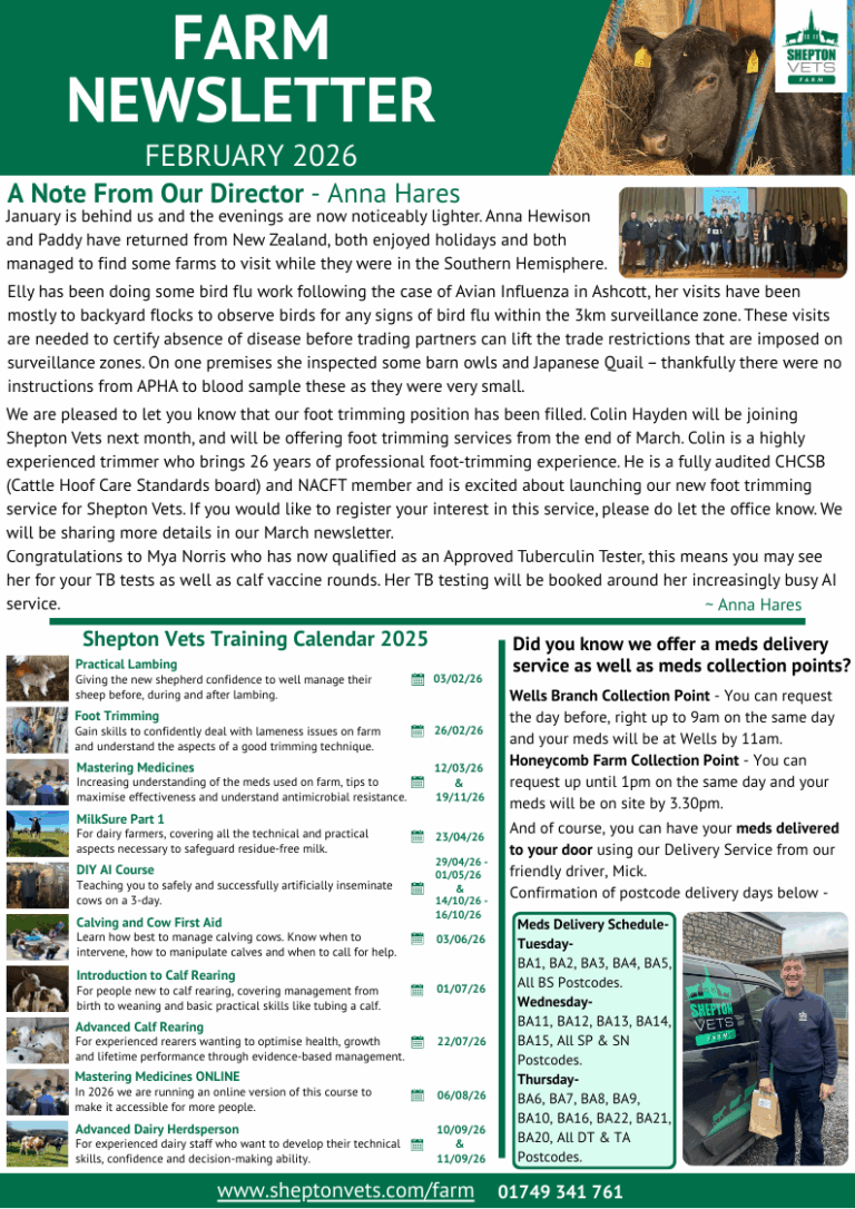 February 2026 Farm Newsletter | sheptonvets : sheptonvets